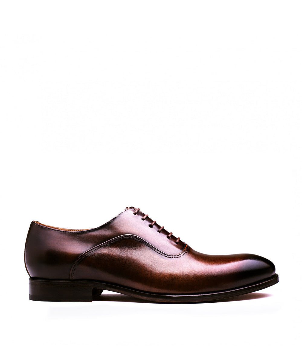 ANDREAS Patinated Brown Oxford - Finsbury Shoes
